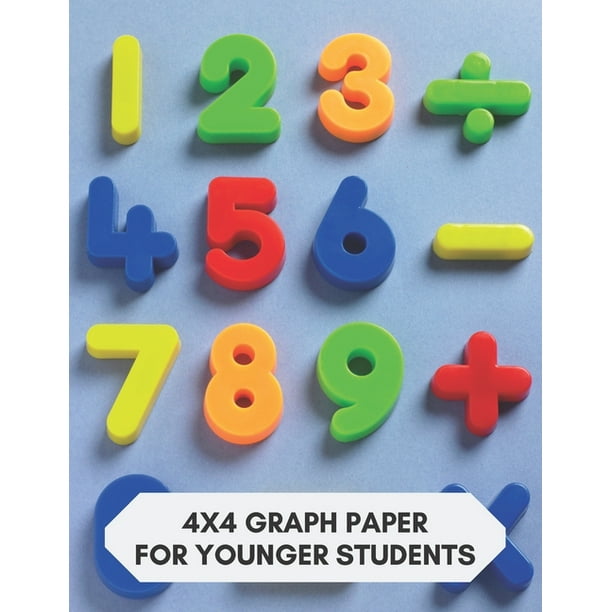 4x4 Graph Paper for Younger Students : Perfect for all school and ...
