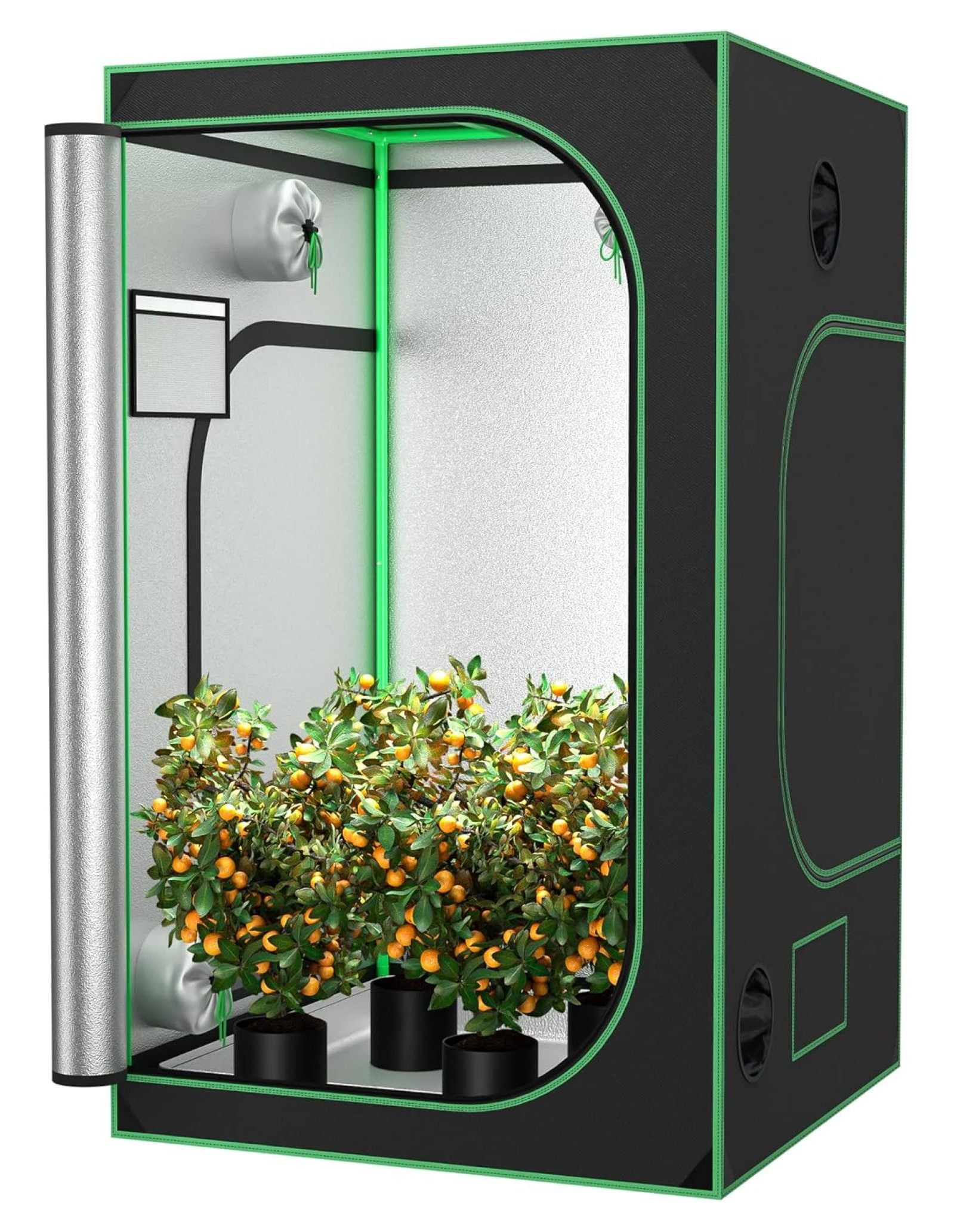 4x4 Grow Tent with Observation Window and Floor Tray, Mylar Hydroponic ...