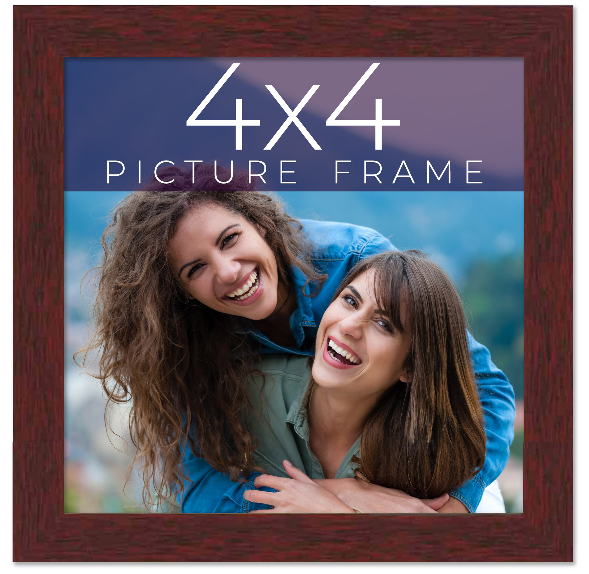 4x4 IN Frame Brown Solid Wood Picture Frame Width 0.75 Inches ...