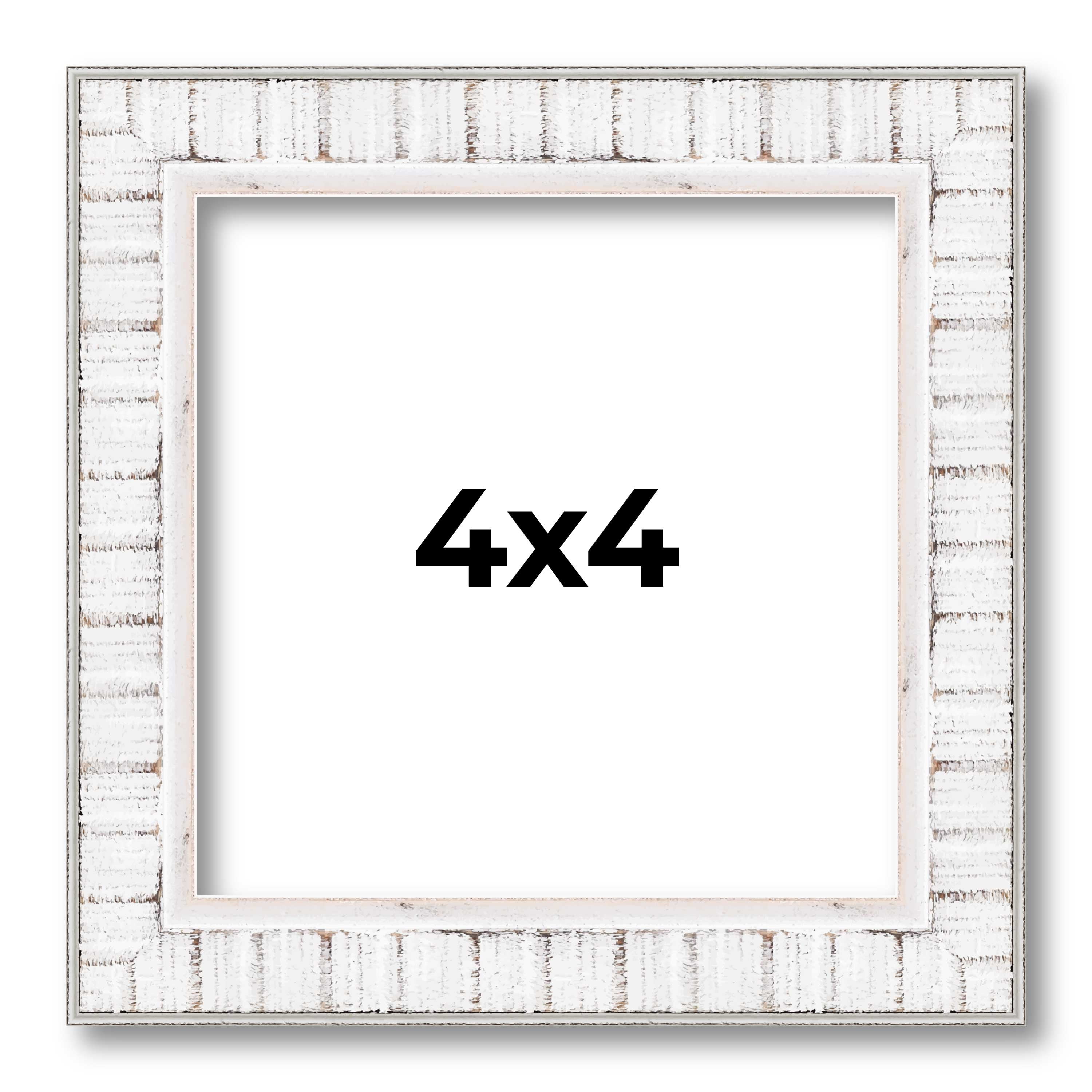 4x4 In Frame White Real Wood Picture Frame Width 0.75 inches | Interior ...