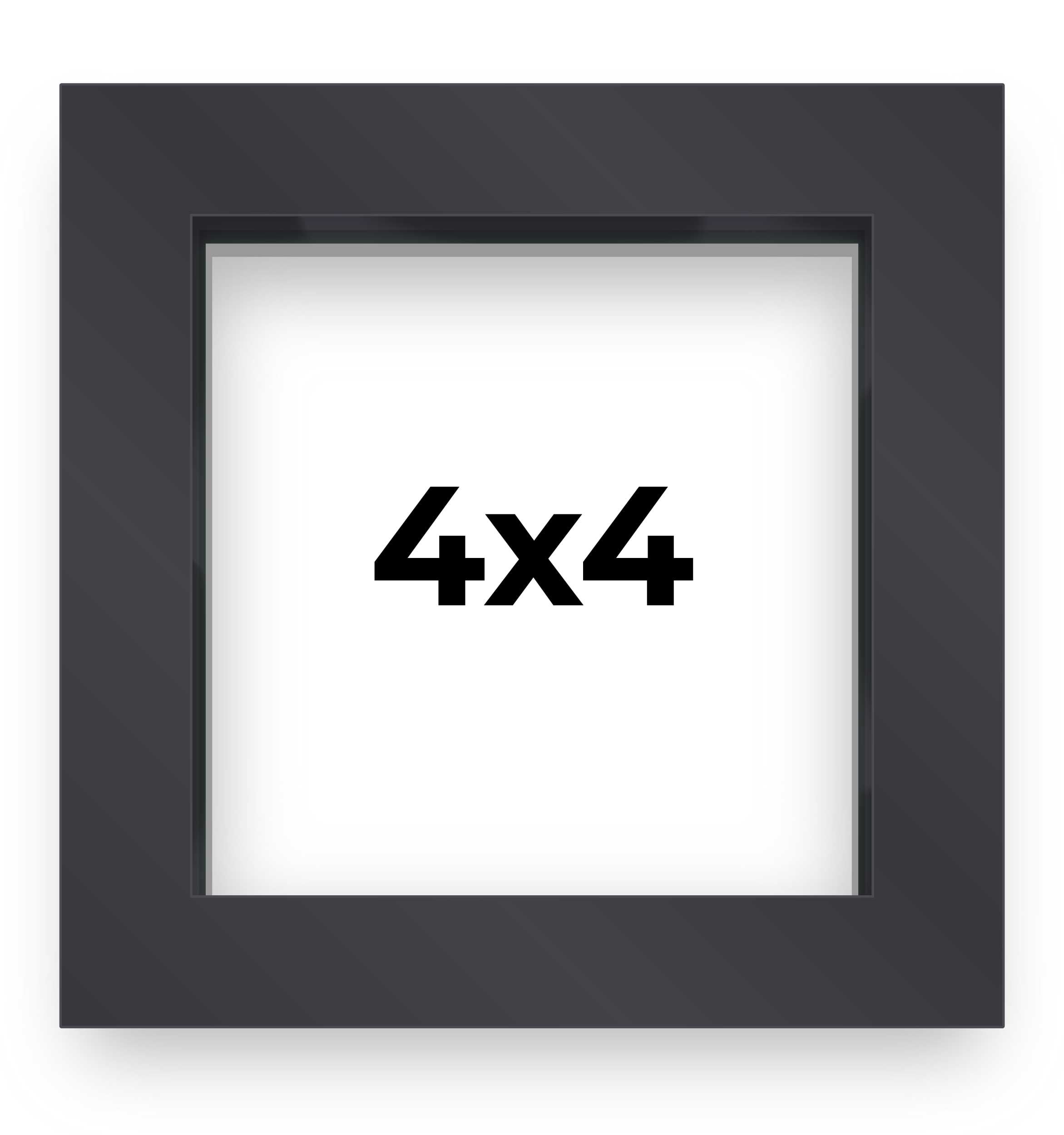 4x4 Inch Black Wood Shadowbox Frame - Deep Display Depth of 3/4", UV ...