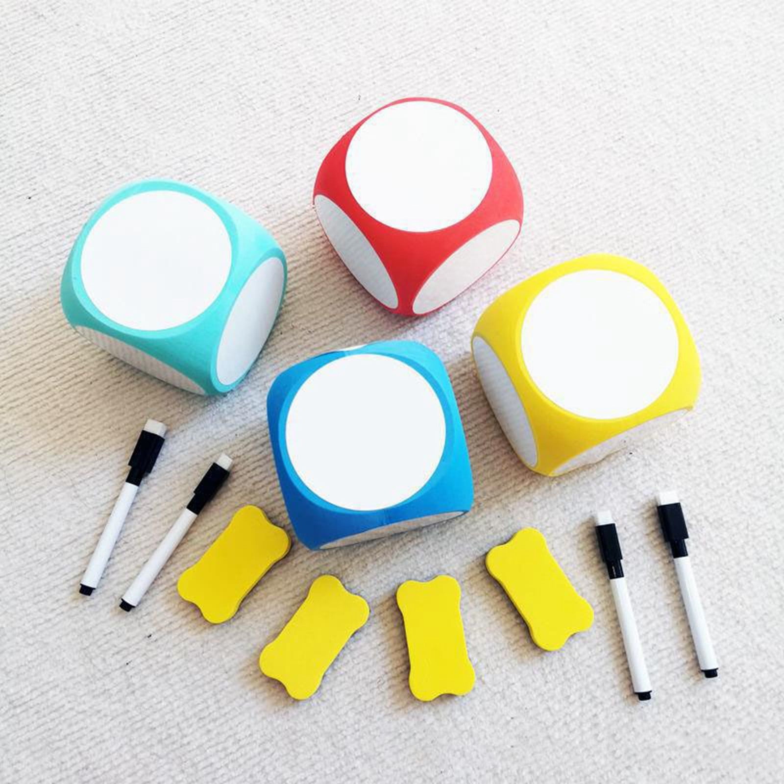 4x4 Inch Large Writing Erase Dice Educational Dice Cube for Classrooms ...