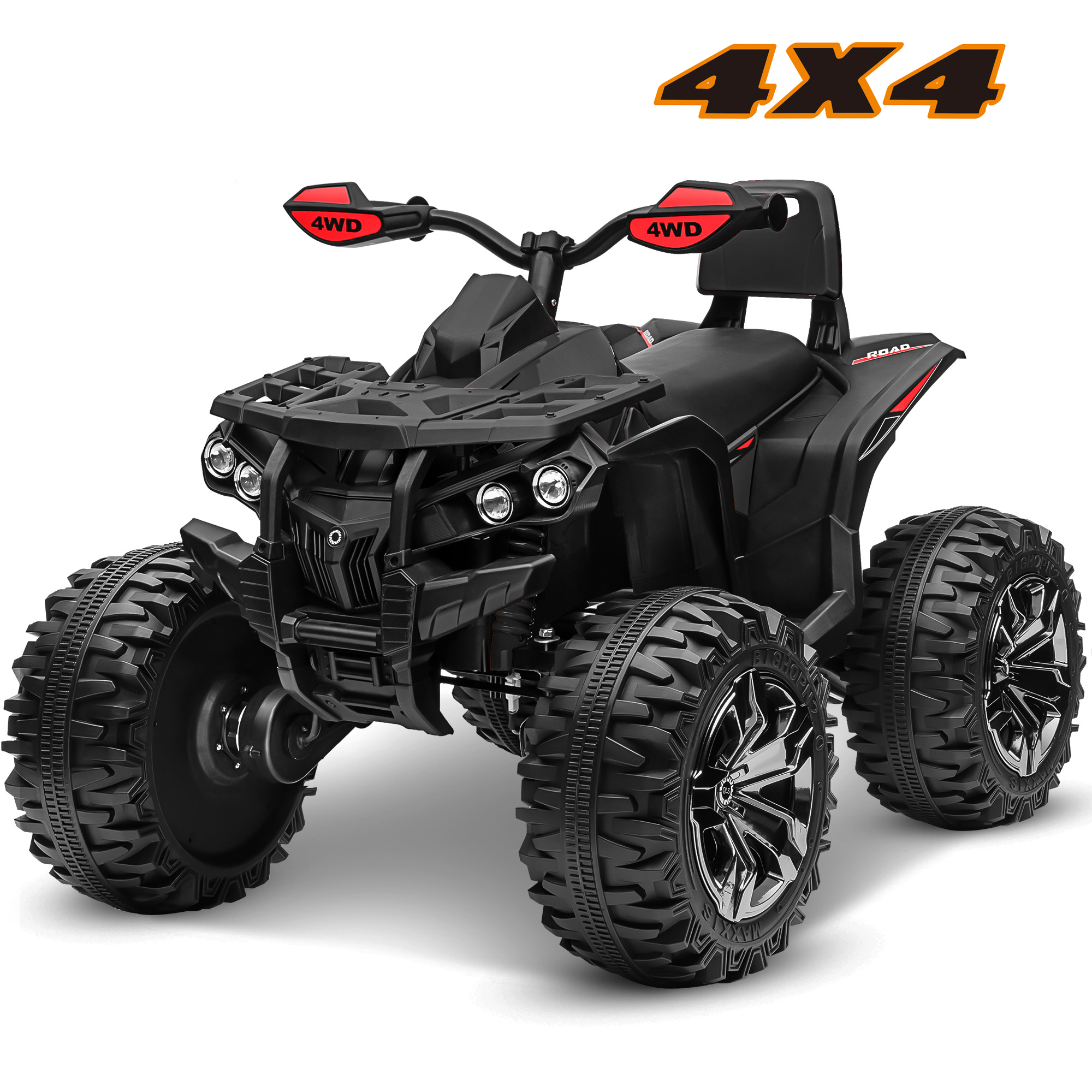 Topcobe 12V Electric 4-Wheeler ATV for Children Up to 220 lbs, Black ...