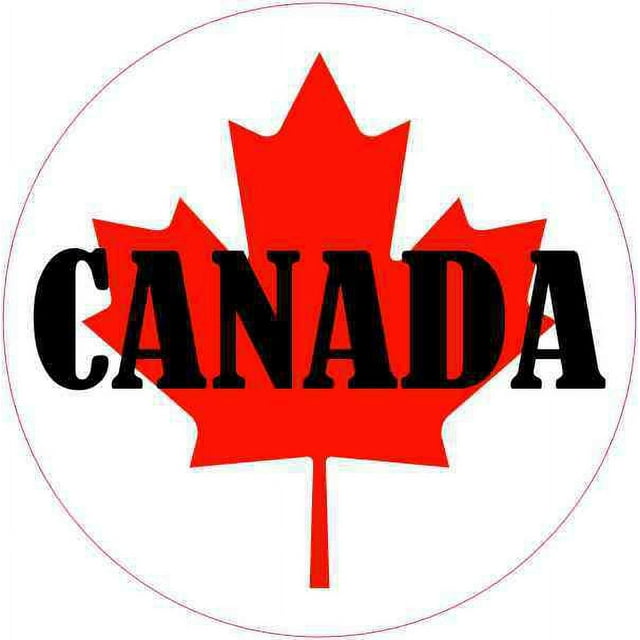 4x4 Labeled Round Canada Flag Sticker Vinyl Vehicle Decal Travel Stickers - Walmart.com