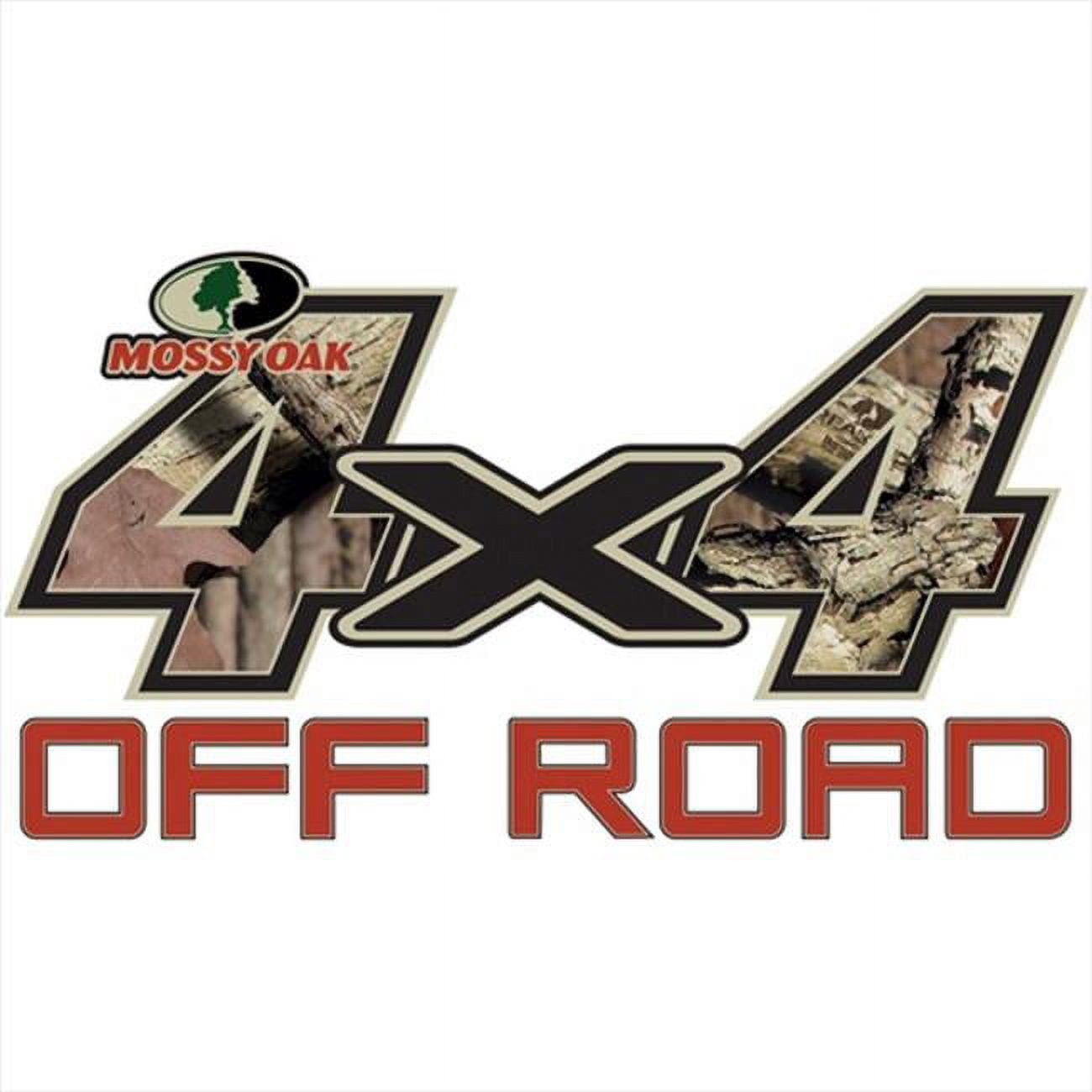 4x4 Off Road Style Mossy Oak Camo Decal - Large - Winter - Walmart.com