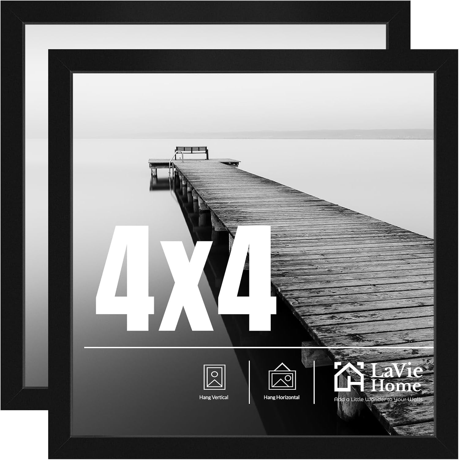 4x4 Picture Frame 2 pack, Display Pictures 4 x 4 Poster Frame, 4x4 ...