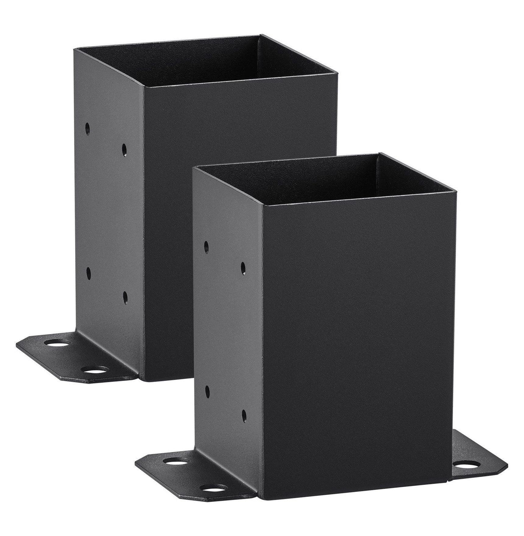 4x4 Post Base 2 Pcs - 3.6"x3.6" Post Anchor Brackets - Heavy Duty Matte ...