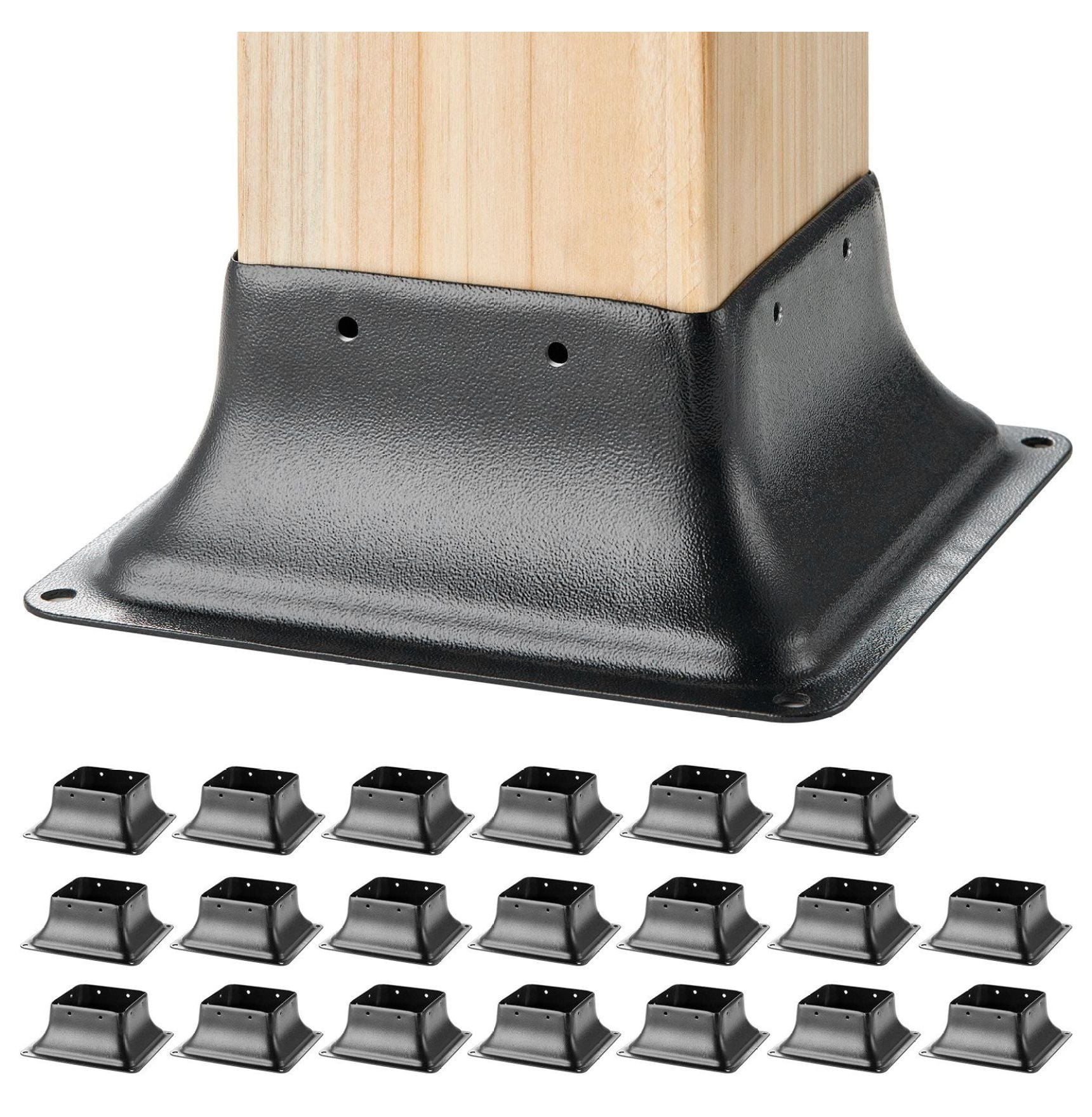 4x4 Post Base 20Pcs, Internal 3.6"x3.6" Heavy Duty Powder-Coated Steel ...
