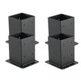 4x4 Post Base 4 Pcs, (Inner size 3.6x3.6) Post Anchors, 13GA Thick ...