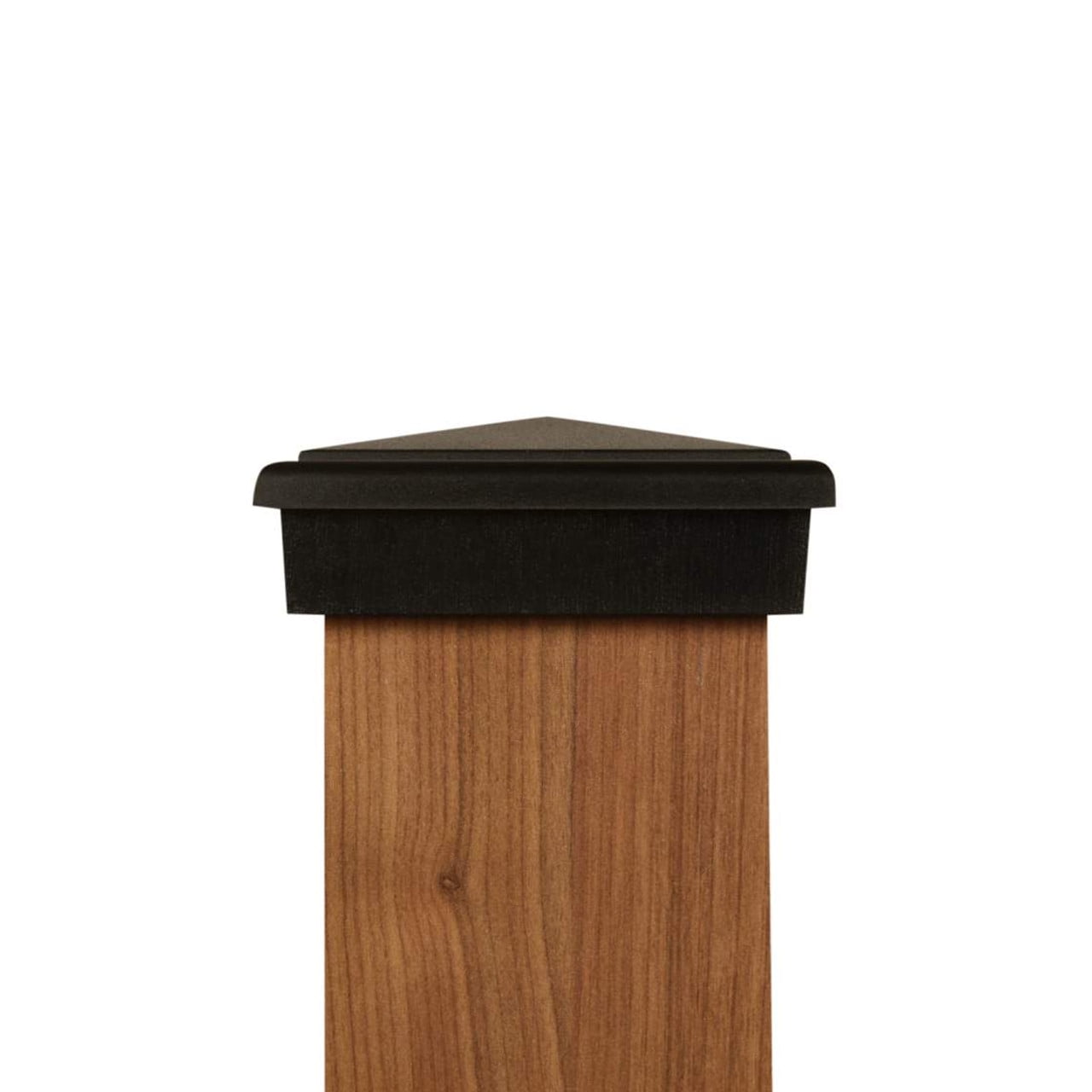 Atlanta 4x4 Black Pyramid Slim Profile Post Cap for Outdoor Yard Fences ...