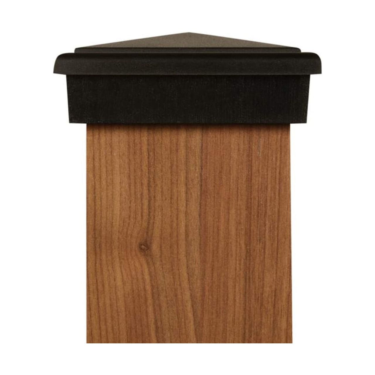 4x4 Post Cap (3.5")(Case of 12) Black Slim Profile Pyramid Style Square ...