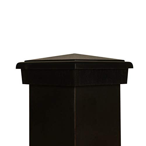 4x4 Post Cap (3.5") (Case of 12) Black Slim Profile Pyramid Style ...