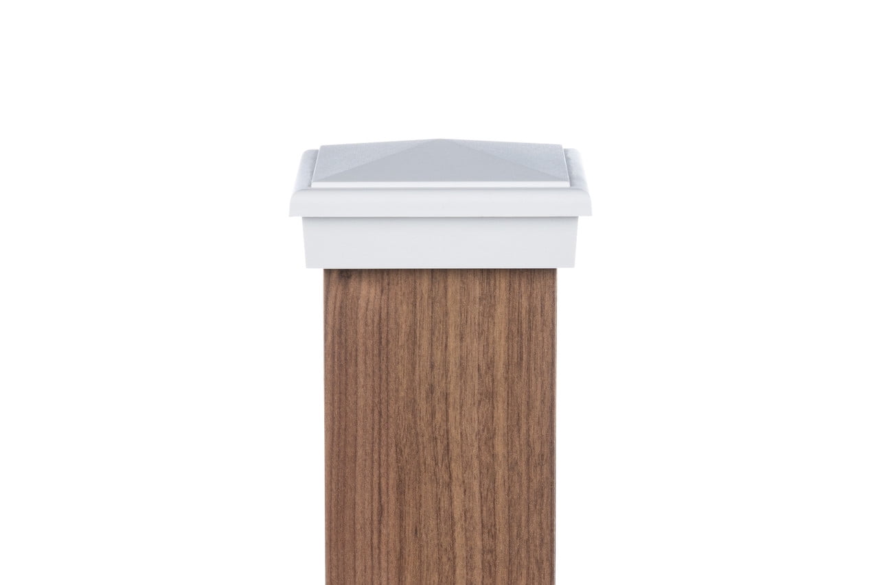 4x4 Post Cap (3.5") (Case of 12) White Slim Profile for Fences, Decks ...