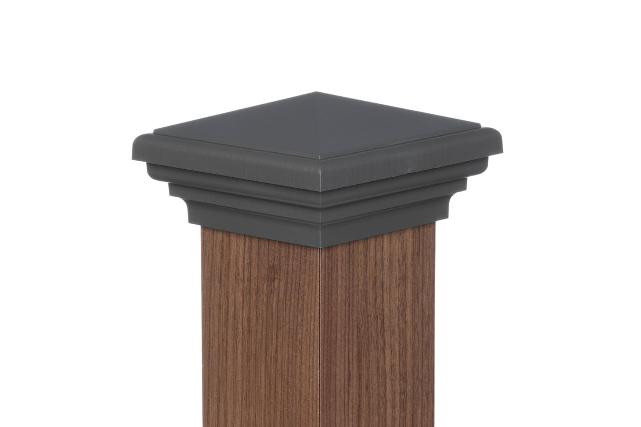 4x4 Post Cap (3.5") Grey New England Pyramid Top for Outdoor Fences ...