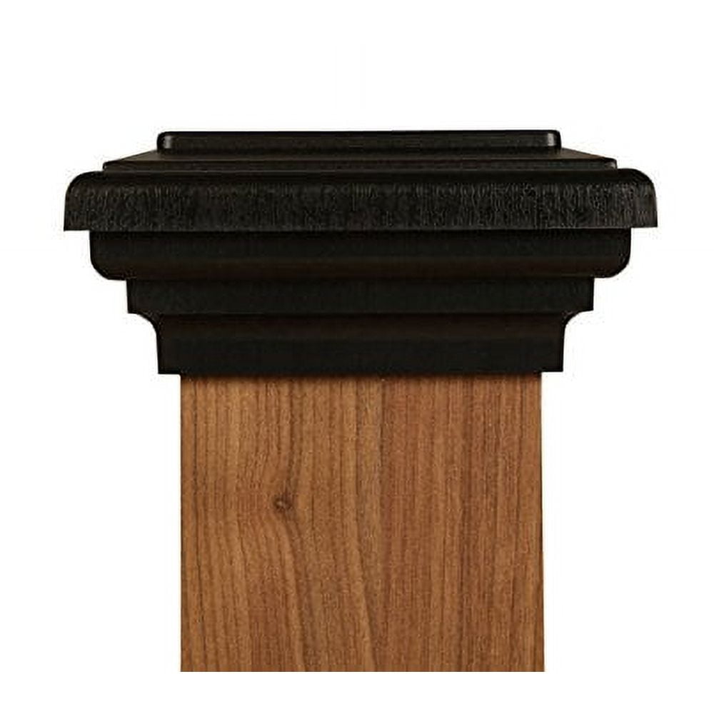 4x4 Post Cap Black (3.5") (Case of 12) | Island Newel Flat Classic Top ...