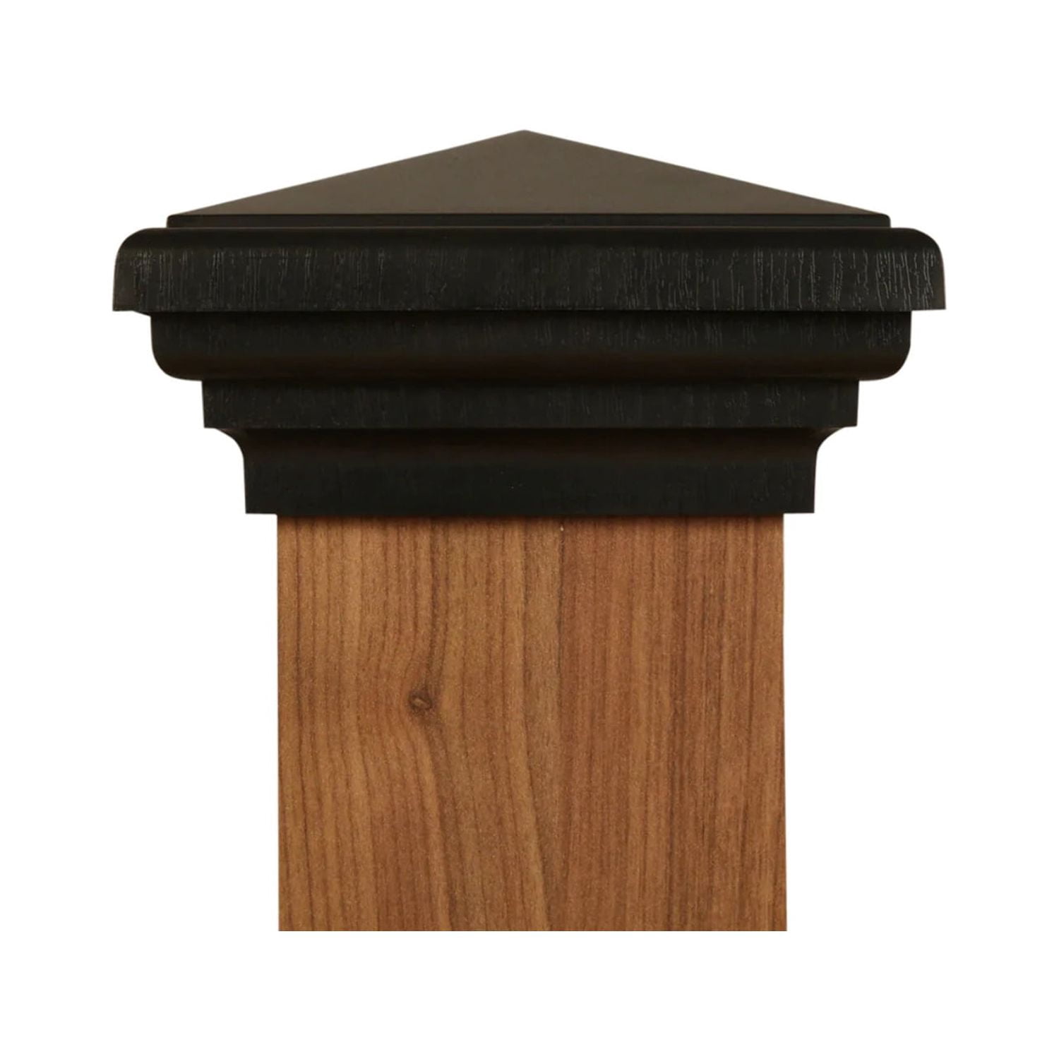 4x4 Post Cap ? Black Pyramid Top - Walmart.com