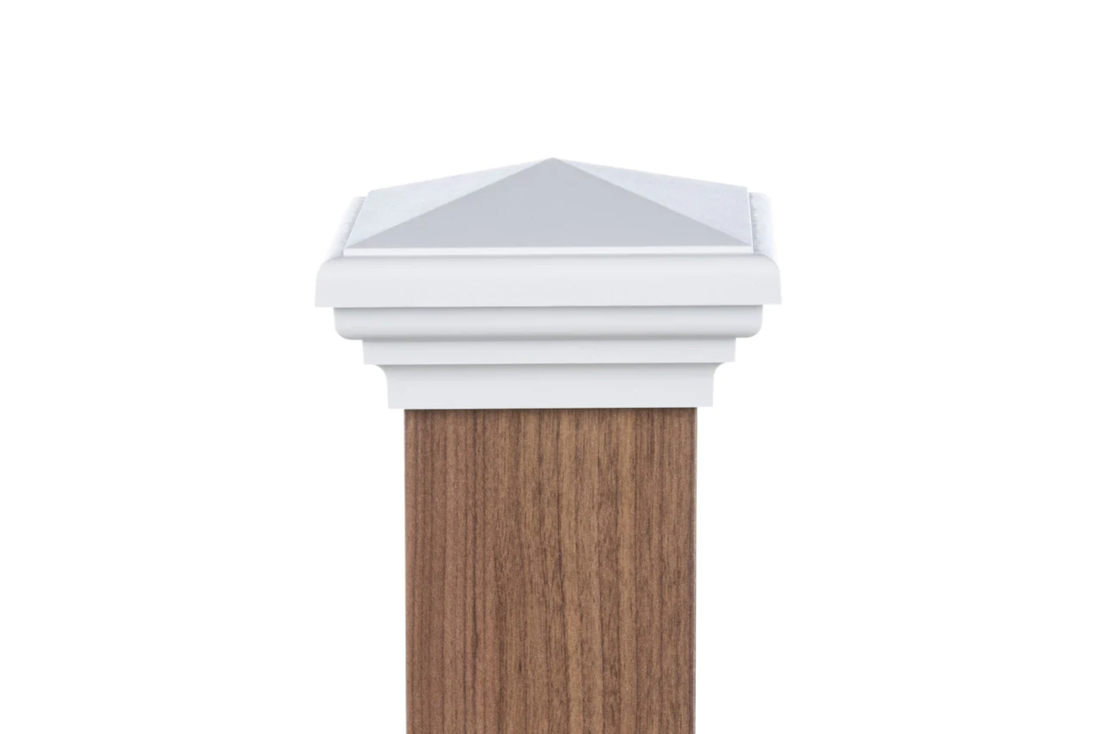 4x4 Post Cap ? White Pyramid Top - Walmart.com