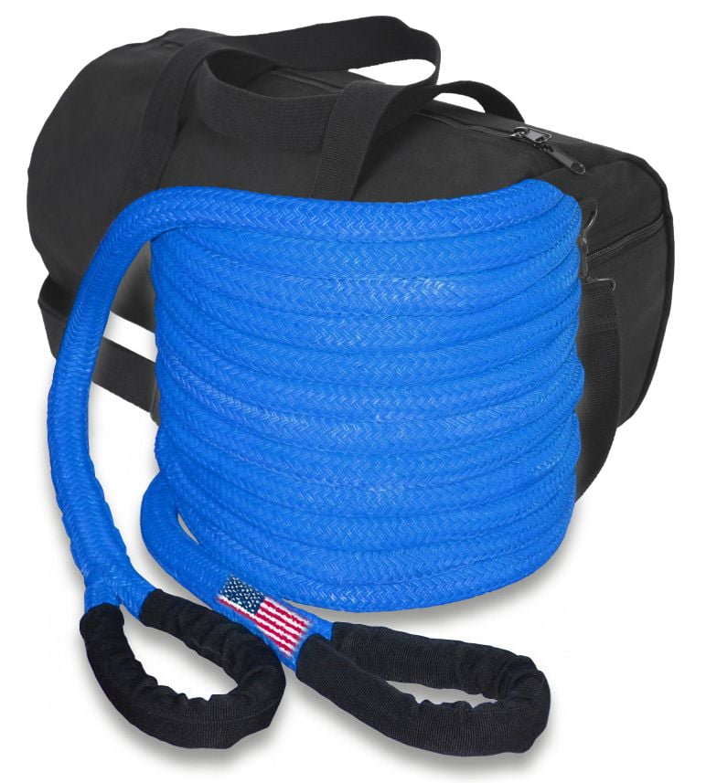 (4x4 RECOVERY) U.S. made "SAFETY BLUE" Safe-T-Line® Kinetic Snatch ROPE ...