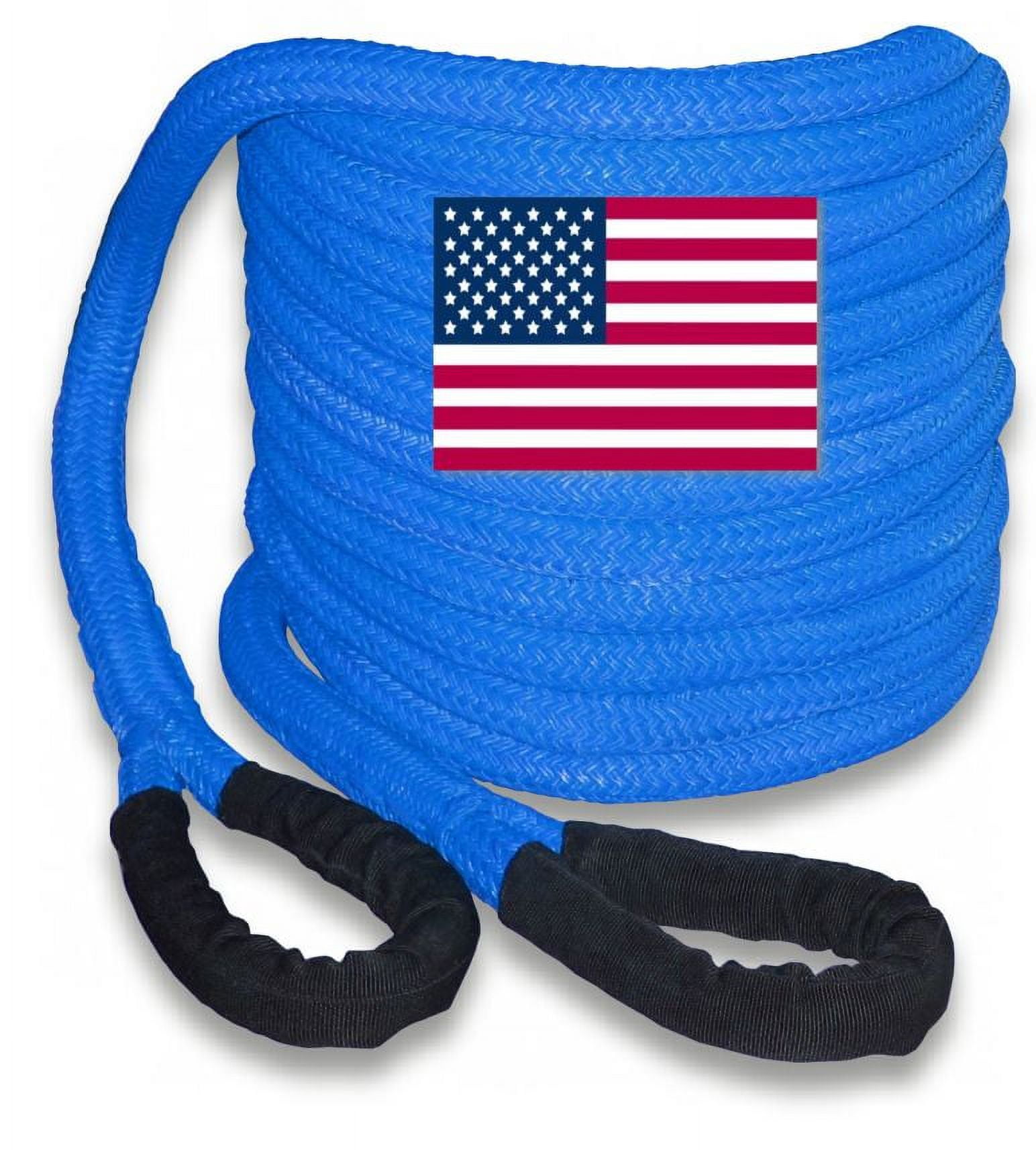 (4x4 RECOVERY) U.S. made "SAFETY BLUE" Safe-T-Line® Kinetic Snatch ROPE ...