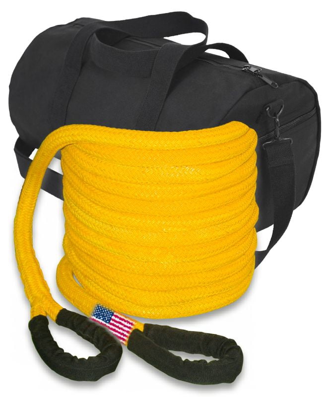 (4x4 RECOVERY) U.S. made "SAFETY YELLOW" Safe-T-Line® Kinetic Snatch ...