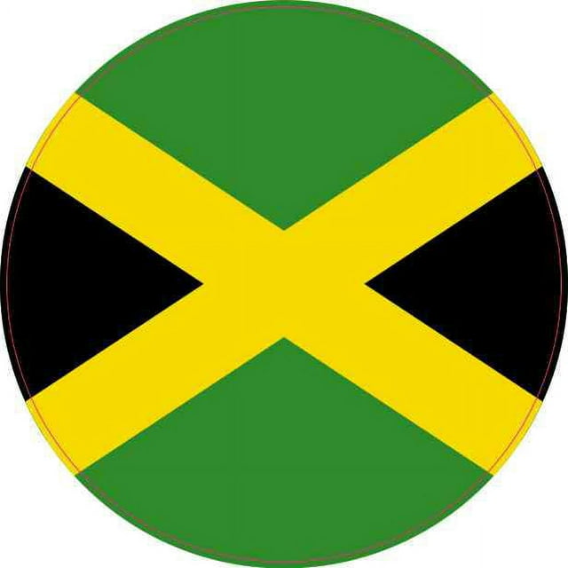4x4 Round Jamaica Flag Sticker Vinyl Vehicle Decal Travel Hobby Stickers - Walmart.com