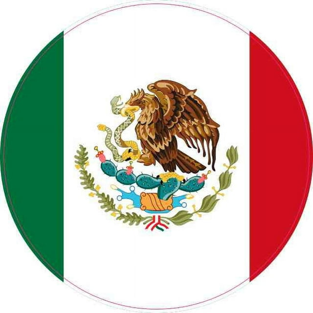 4x4 Round Mexico Flag Sticker Vinyl Vehicle Decal Travel Hobby Stickers - Walmart.com