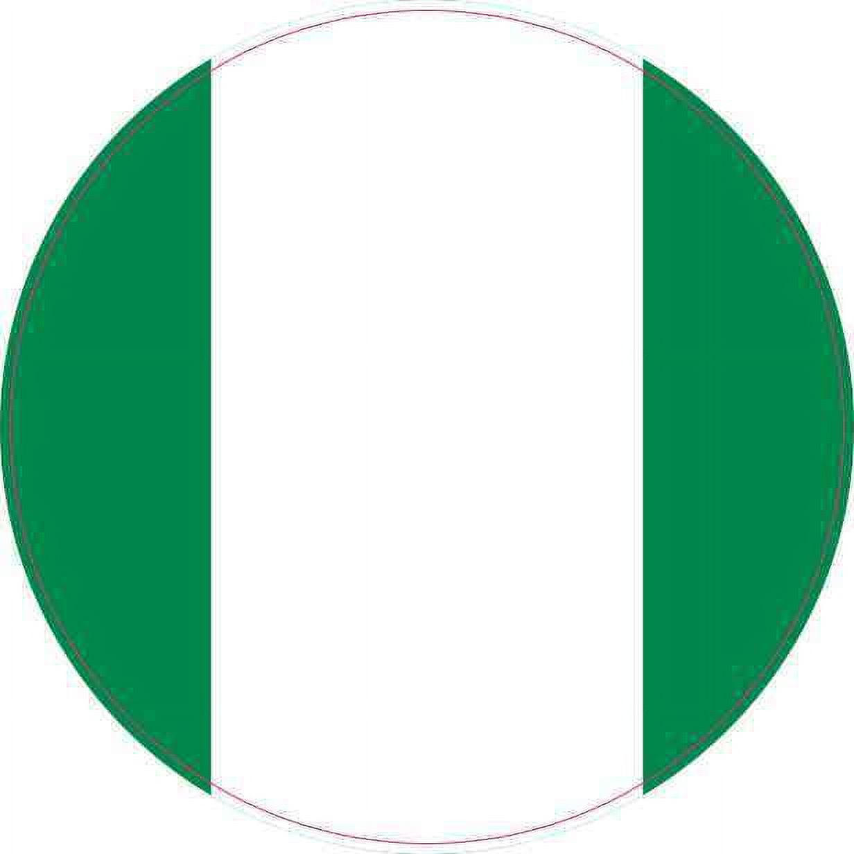 4x4 Round Nigeria Flag Sticker Vinyl Vehicle Decal Travel Hobby Stickers - Walmart.com