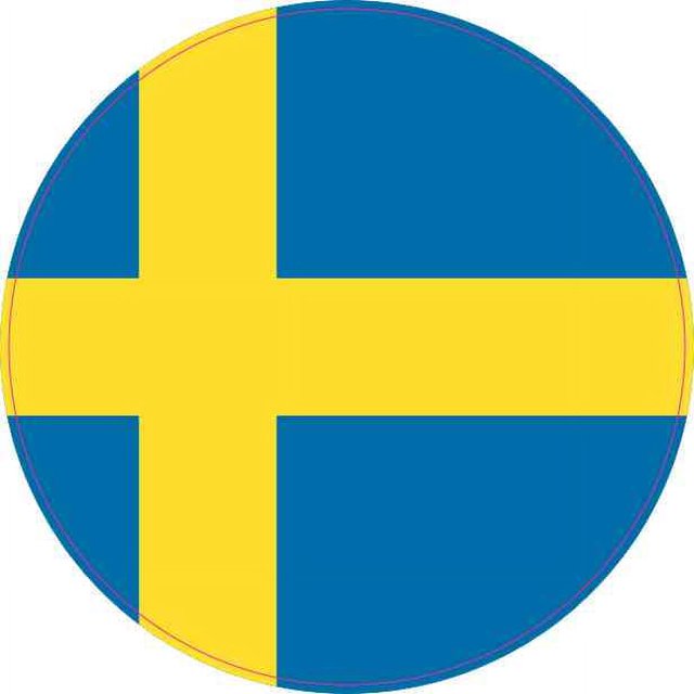 4x4 Round Sweden Flag Sticker Vinyl Vehicle Decal Travel Hobby Stickers ...