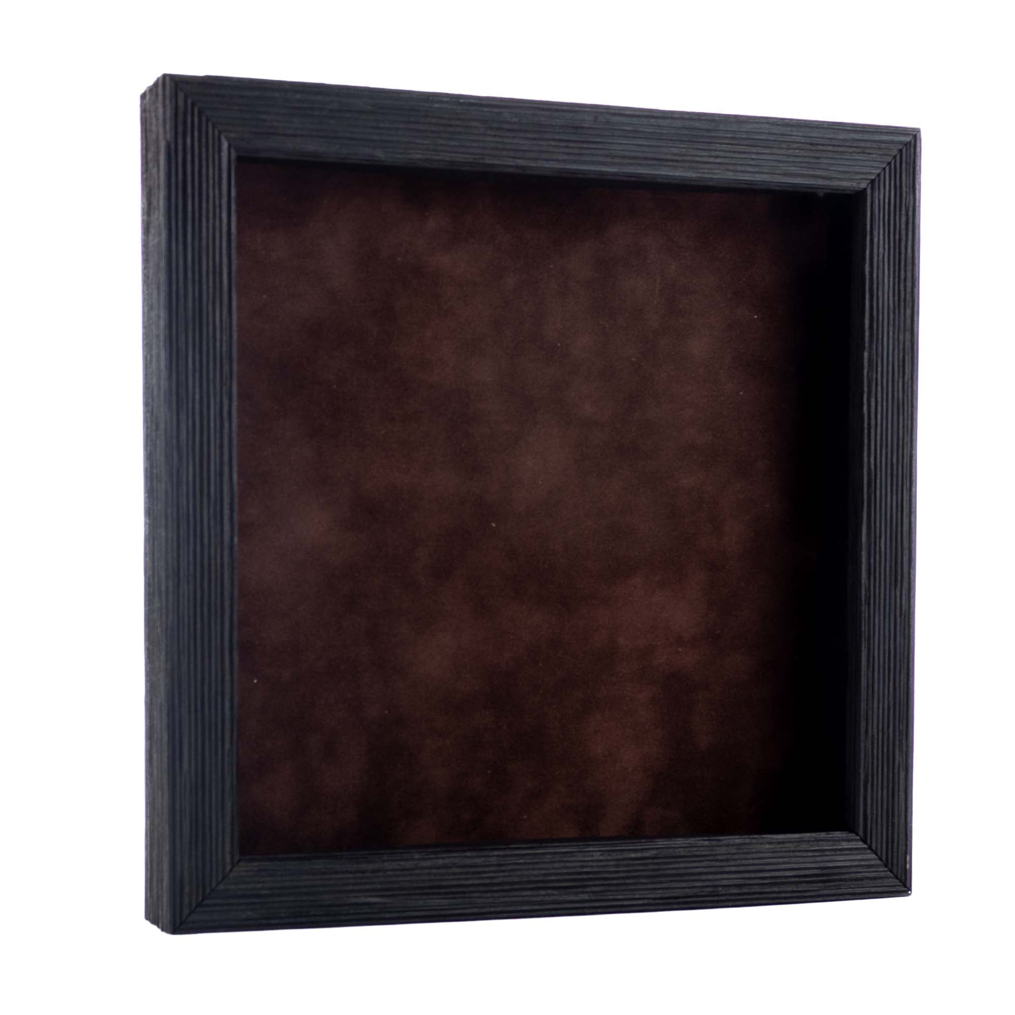 4x4 Shadow Box Frame Barnwood Black Wood | With a 1" Usable Display ...