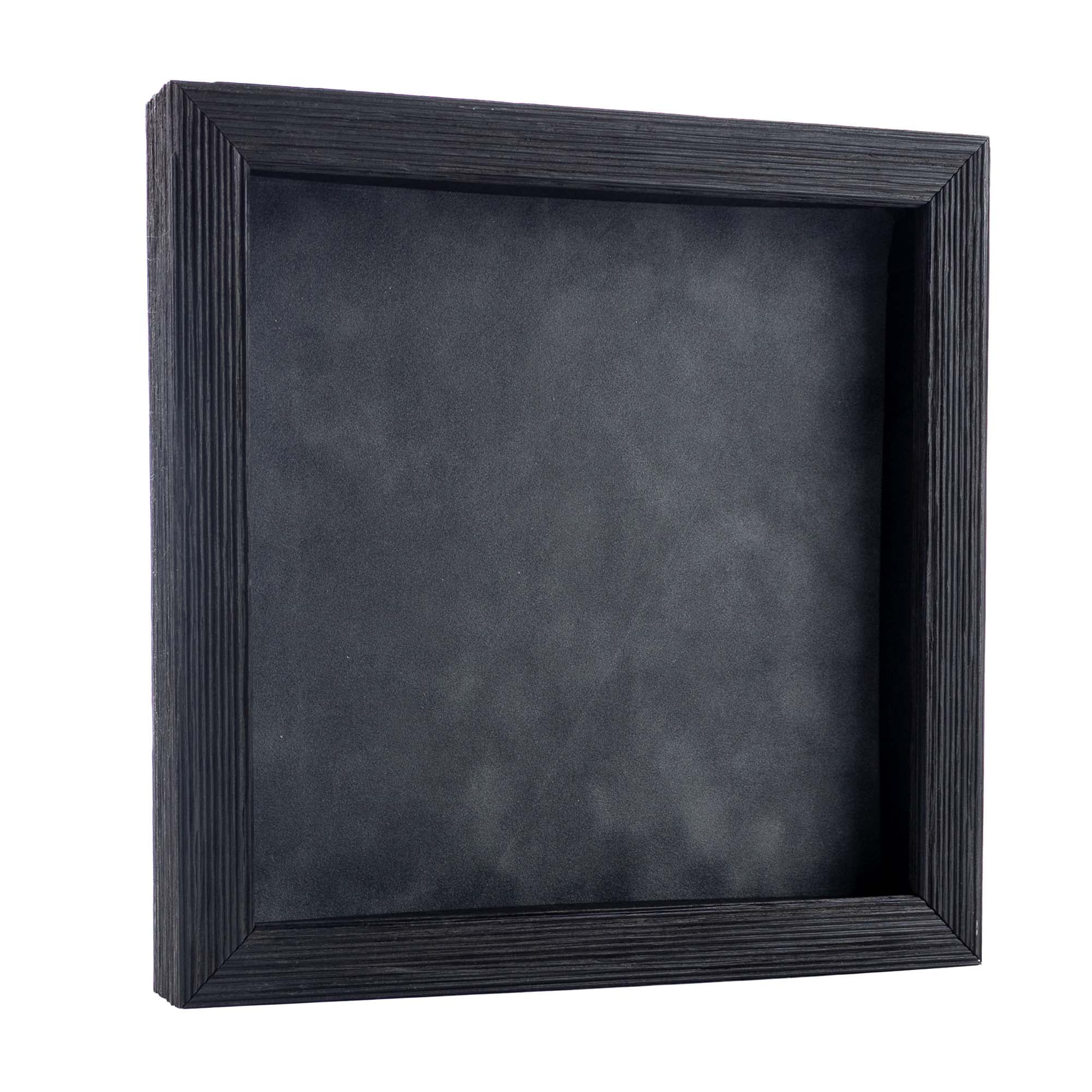 4x4 Shadow Box Frame Barnwood Black Wood | With a 1" Usable Display ...