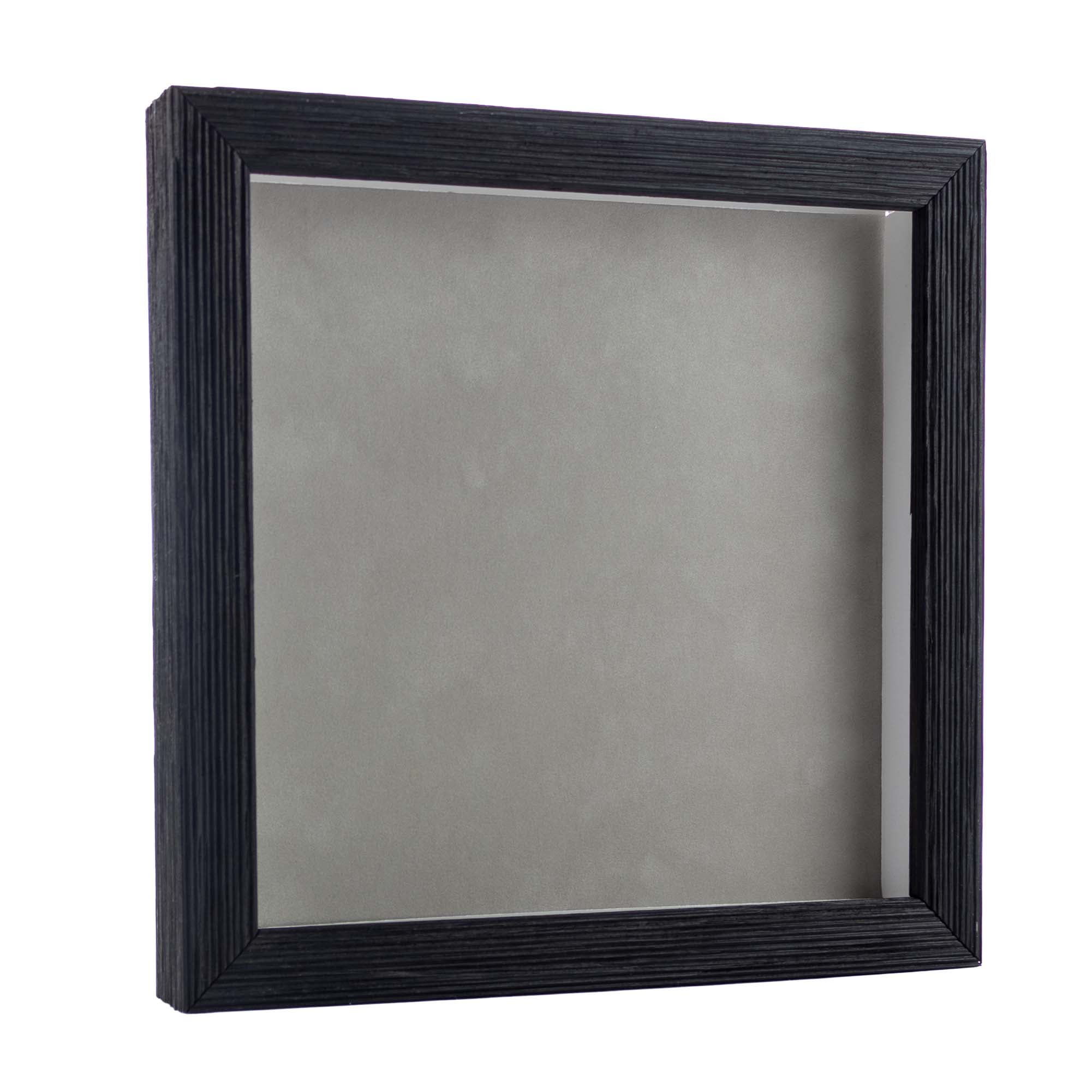 4x4 Shadow Box Frame Barnwood Black Wood | With a 1" Usable Display ...