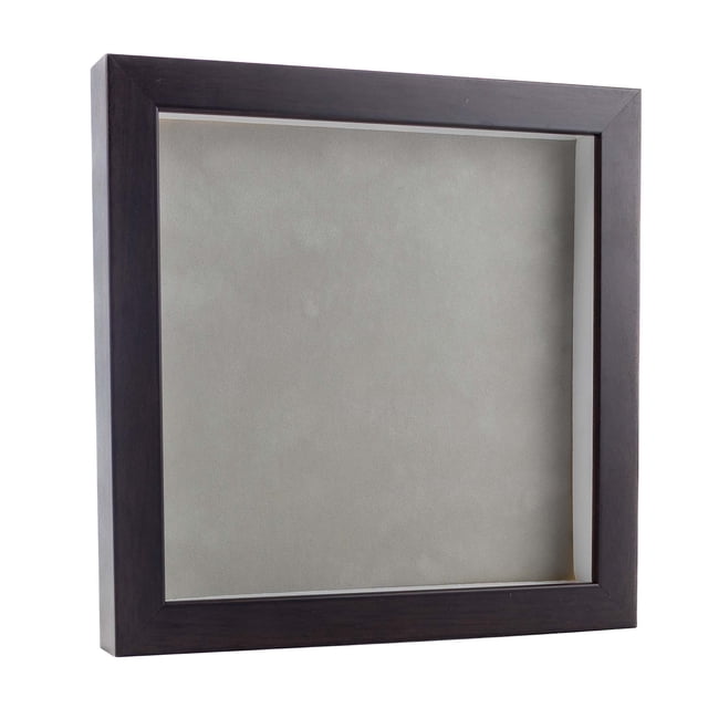 4x4 Shadow Box Frame Brown Walnut Wood | With a 3/4" Usable Display ...