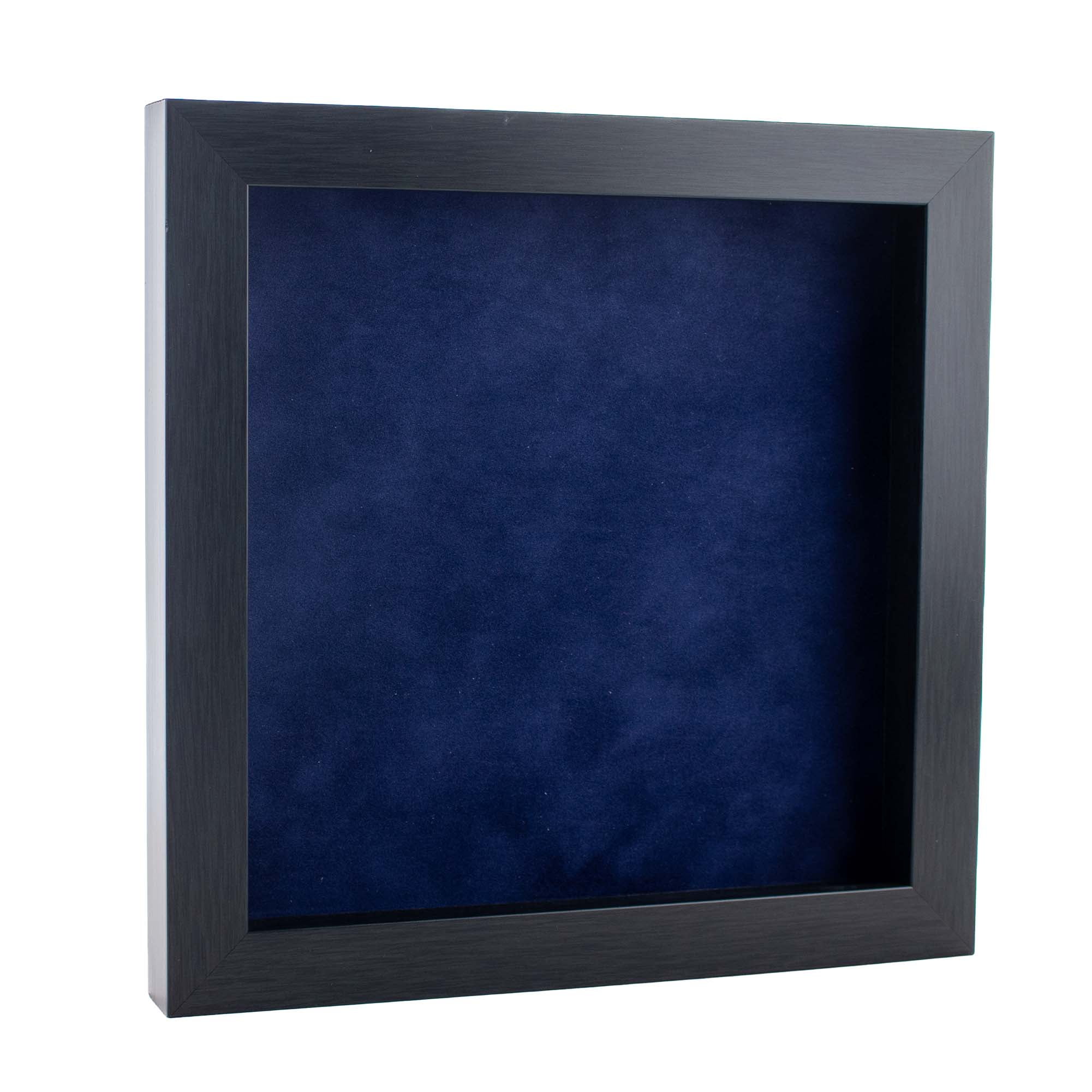 4x4 Shadow Box Frame Charcoal Gray Wood | With a 3/4" Usable Display ...