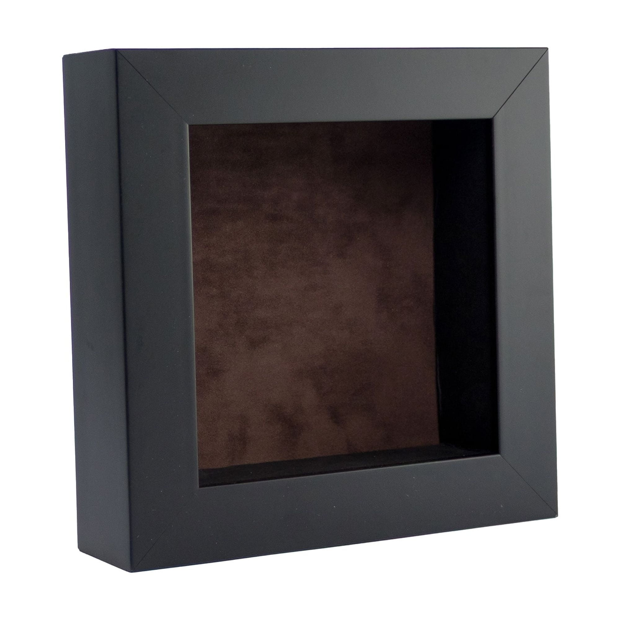 4x4 Shadow Box Frame In Black With A 1 3/4" Usable Depth Includes Brown ...