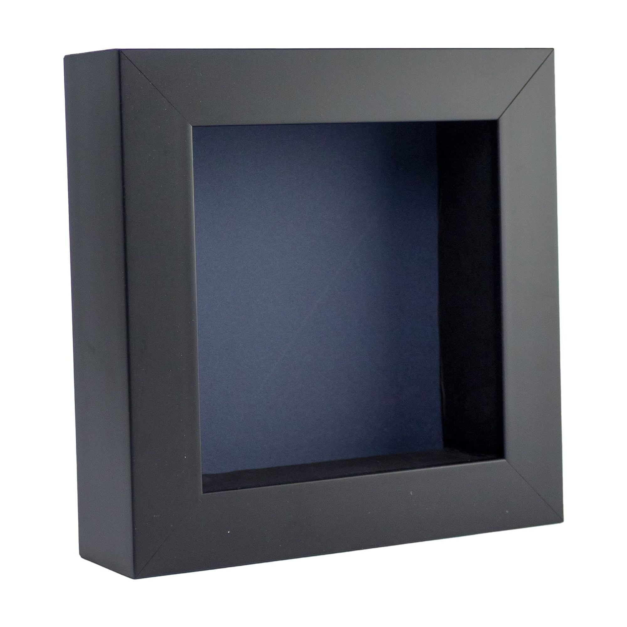 4x4 Shadow Box Frame In Black With A 1 3/4" Usable Depth Includes Navy ...