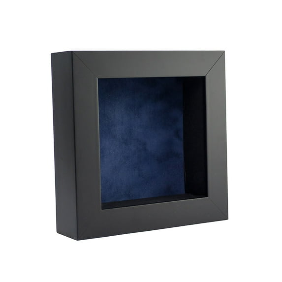 4x4 Shadow Box Frame In Black With A 1 3/4" Usable Depth Includes Navy ...