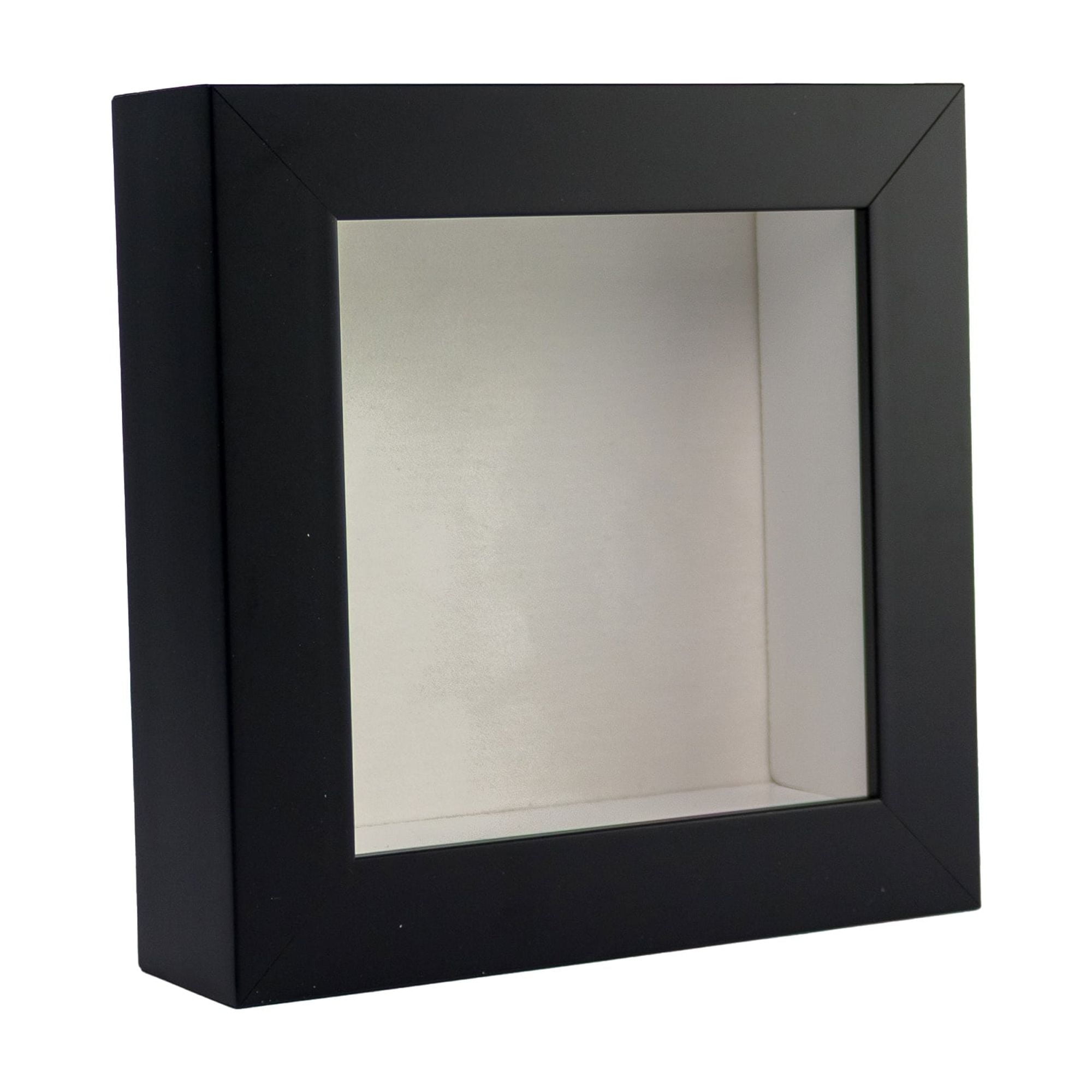 4x4 Shadow Box Frame In Black With A 1 3/4" Usable Depth Includes White ...