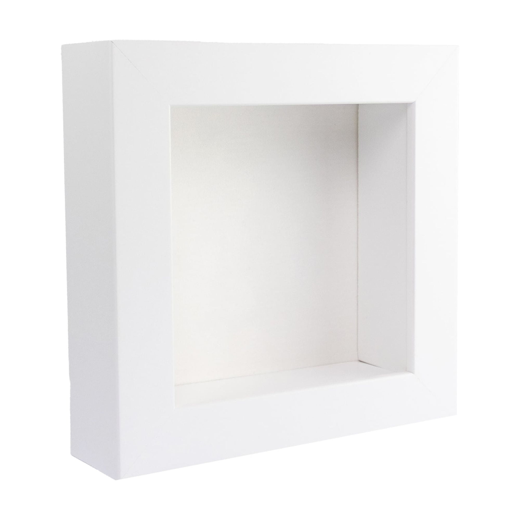 4x4 Shadow Box Frame In White With A 1 3/4" Usable Depth Includes White ...