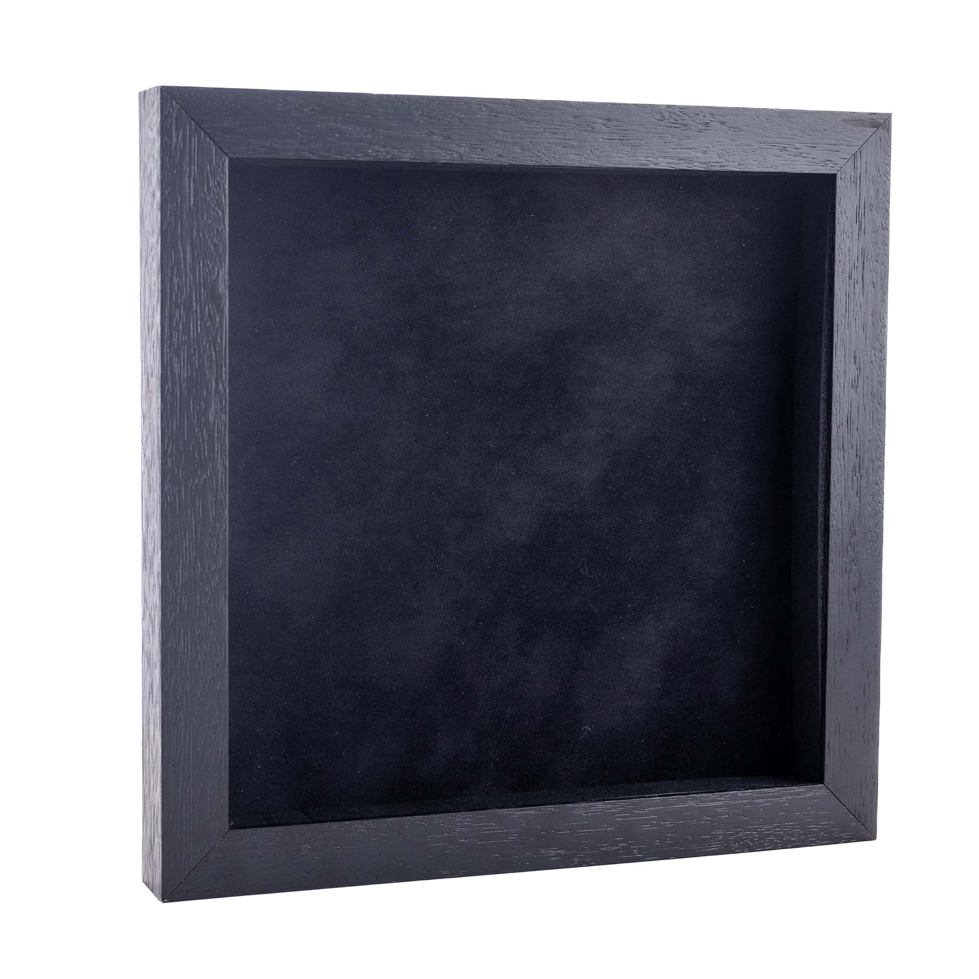 4x4 Shadow Box Frame Textured Black Wood | With a 3/4" Usable Display ...