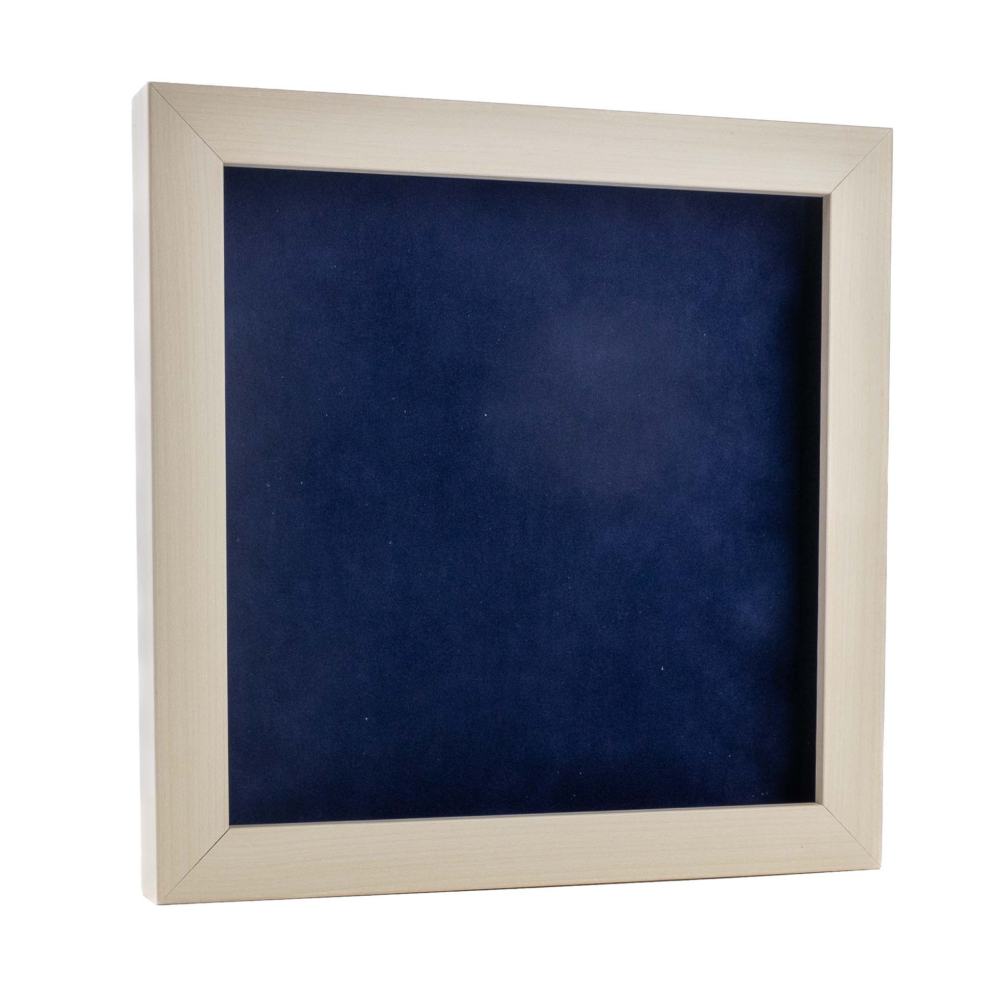 4x4 Shadow Box Frame White Washed Wood | With a 3/4" Usable Display ...