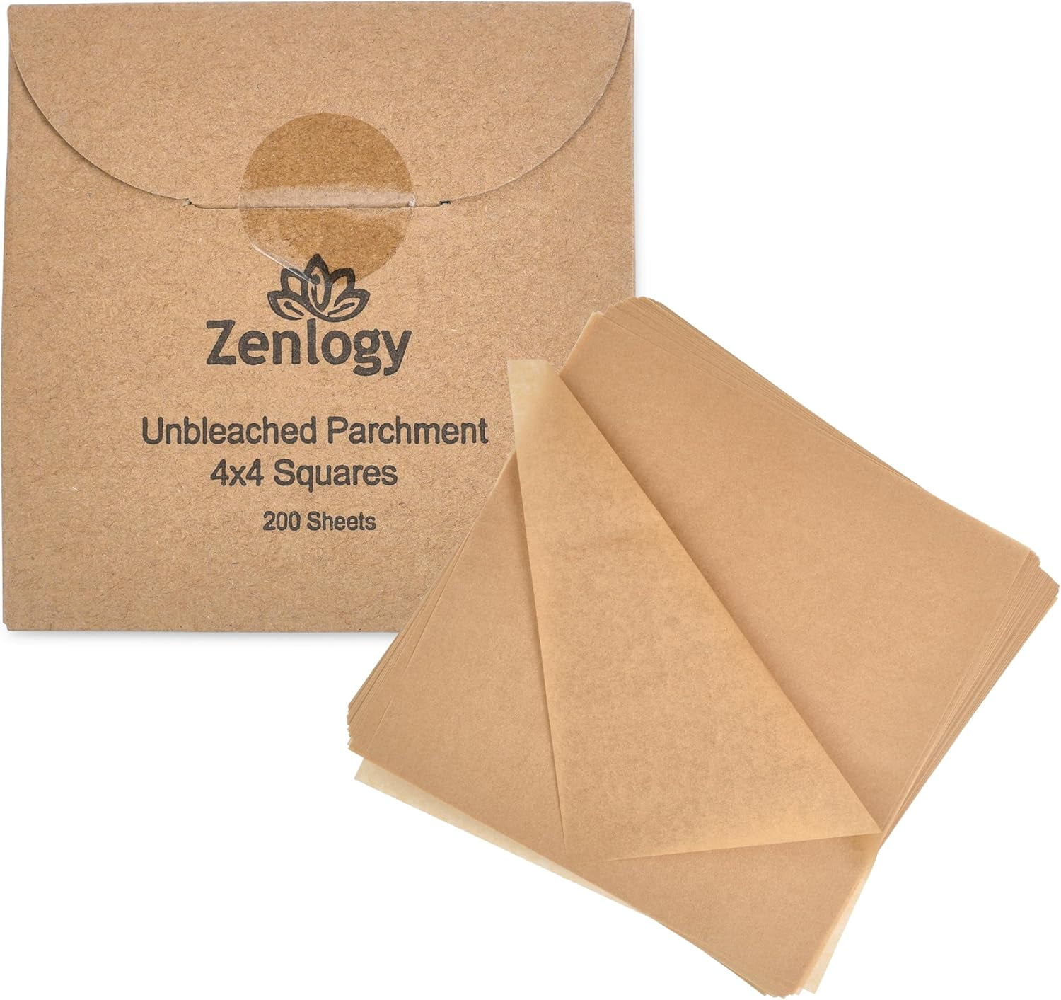 4x4 Small Parchment Paper Squares (200 sheets) - Unbleached, Non-stick ...