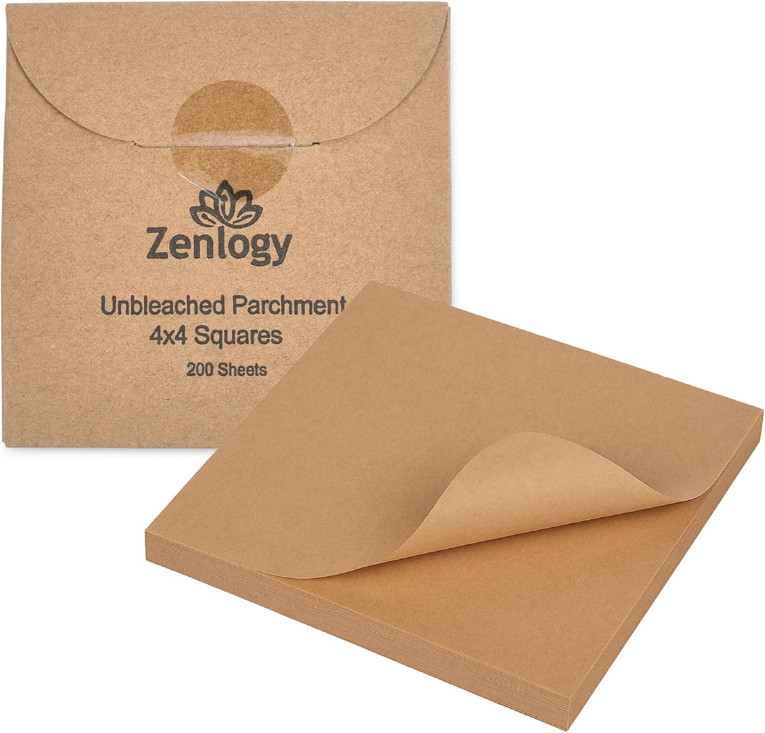 4x4 Small Parchment Paper Squares (200 sheets) - Unbleached, Non-stick ...