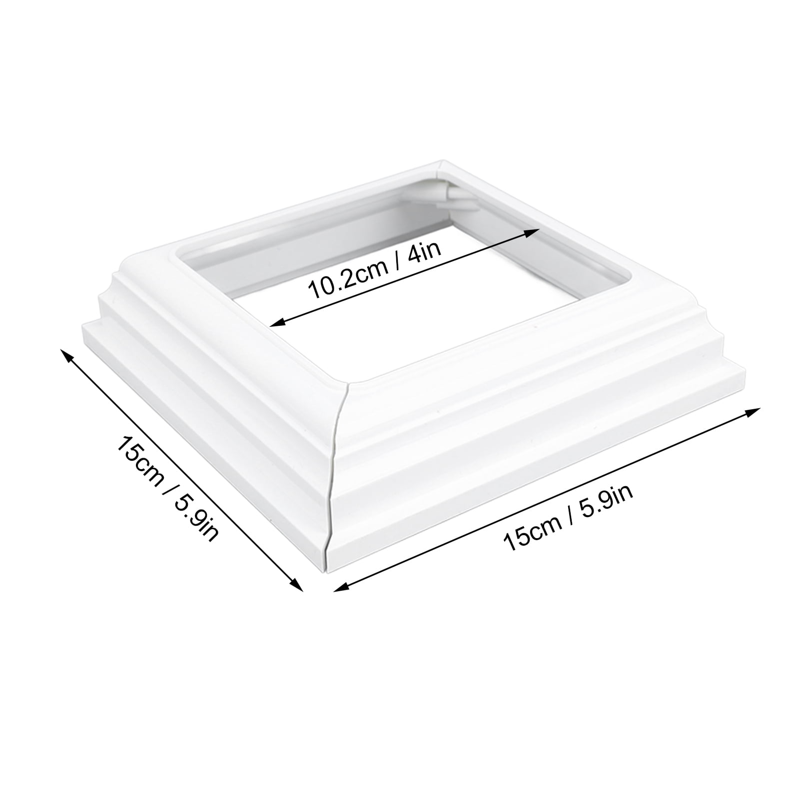 4x4 Vinyl Post Skirt, Split Sleeve Cover For Deck, Fence Porch Posts, 4 ...