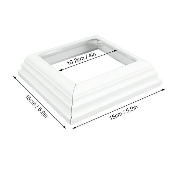4x4 Vinyl Post Skirt, Split Sleeve Cover For Deck, Fence Porch Posts, 4 ...