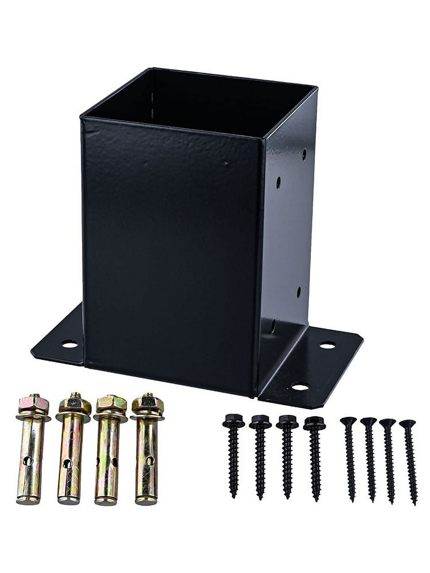 4x4 Wood Post Base Brackets Heavy Duty Anchor for Pavilion Deck Railing ...