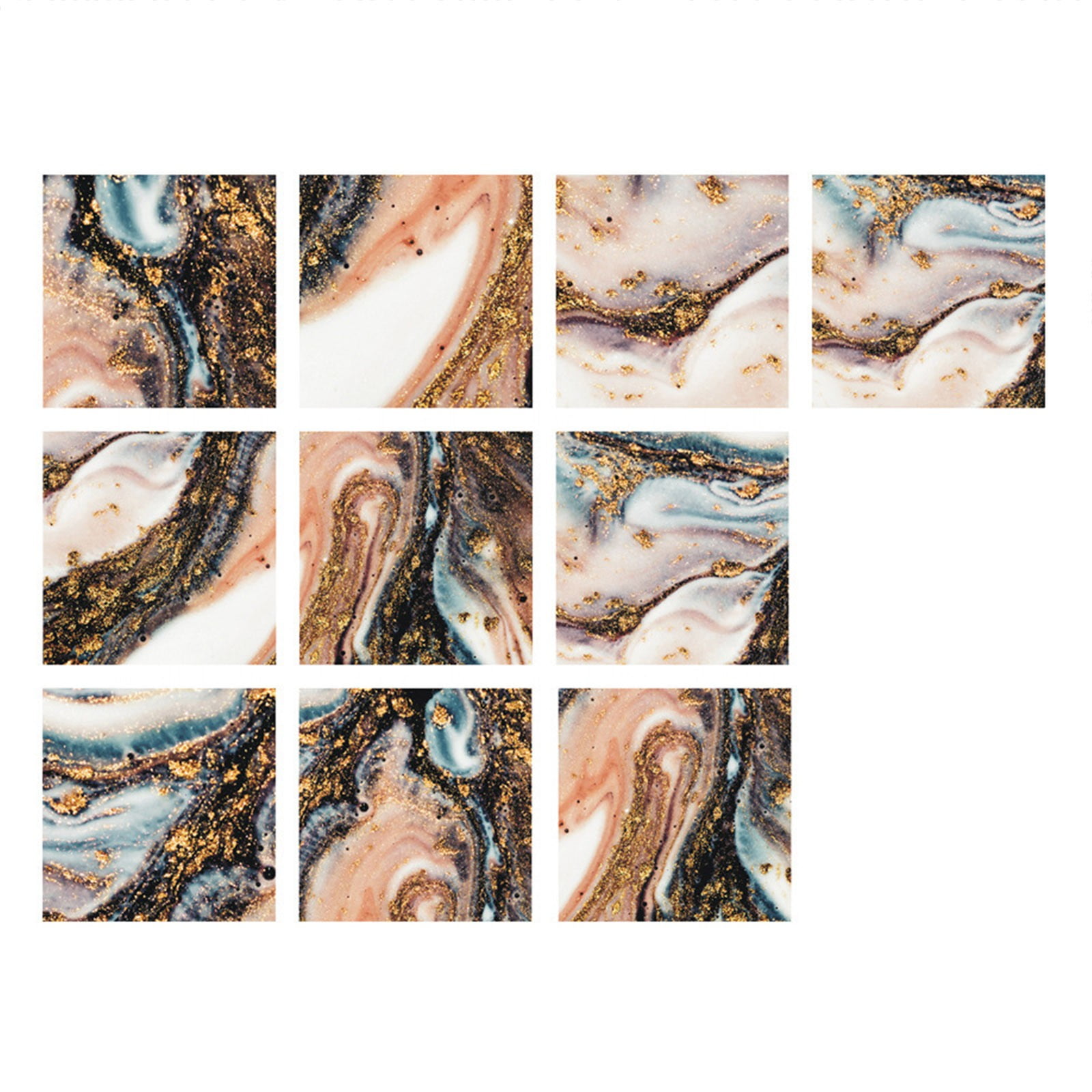 4x4 inch 10Pcs 3D Lattice Crystal Ceramic Tile Paste DIY Waterproof ...