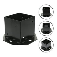 SKYSHALO 2 Pack 4x4 Post Base Brackets Heavy Duty Wood Post Fence Post ...