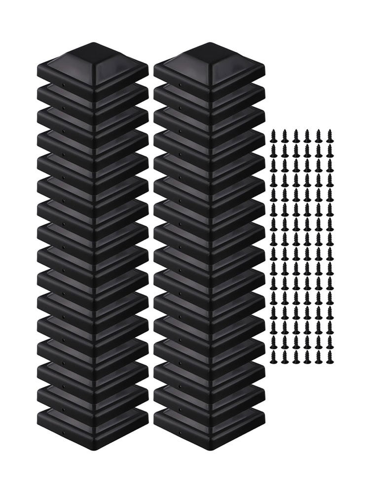 4x4inch Wood Fence Post Cover Plastic Deck With Screw Waterproof Pole ...