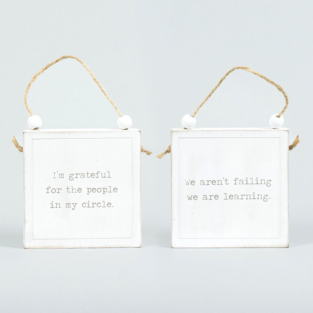 People/Learning Reversible Wood Hang Sign - Walmart.com