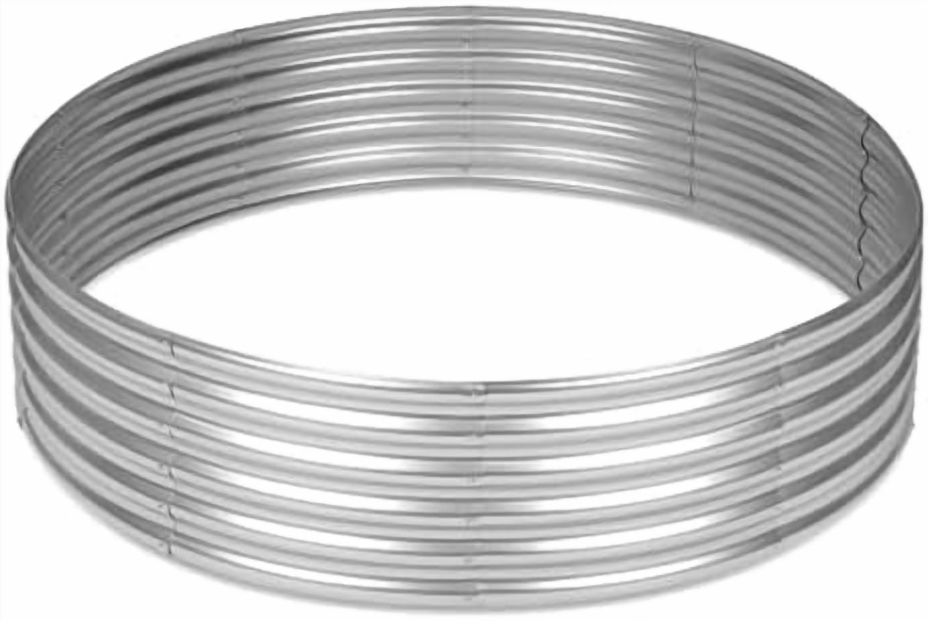 4x4x1ft Round Galvanized Raised Garden Beds Outdoor, Steel Fire Pit ...